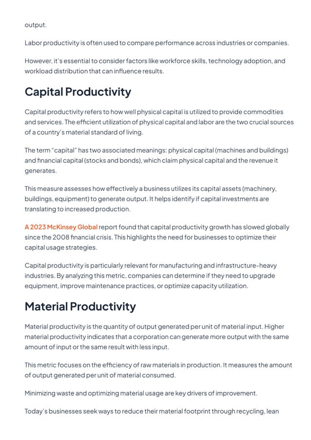 What Are The Different Types Of Productivity? | PDF