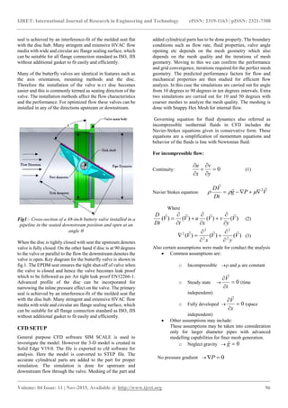Flow analysis of butterfly valve using cfd | PDF
