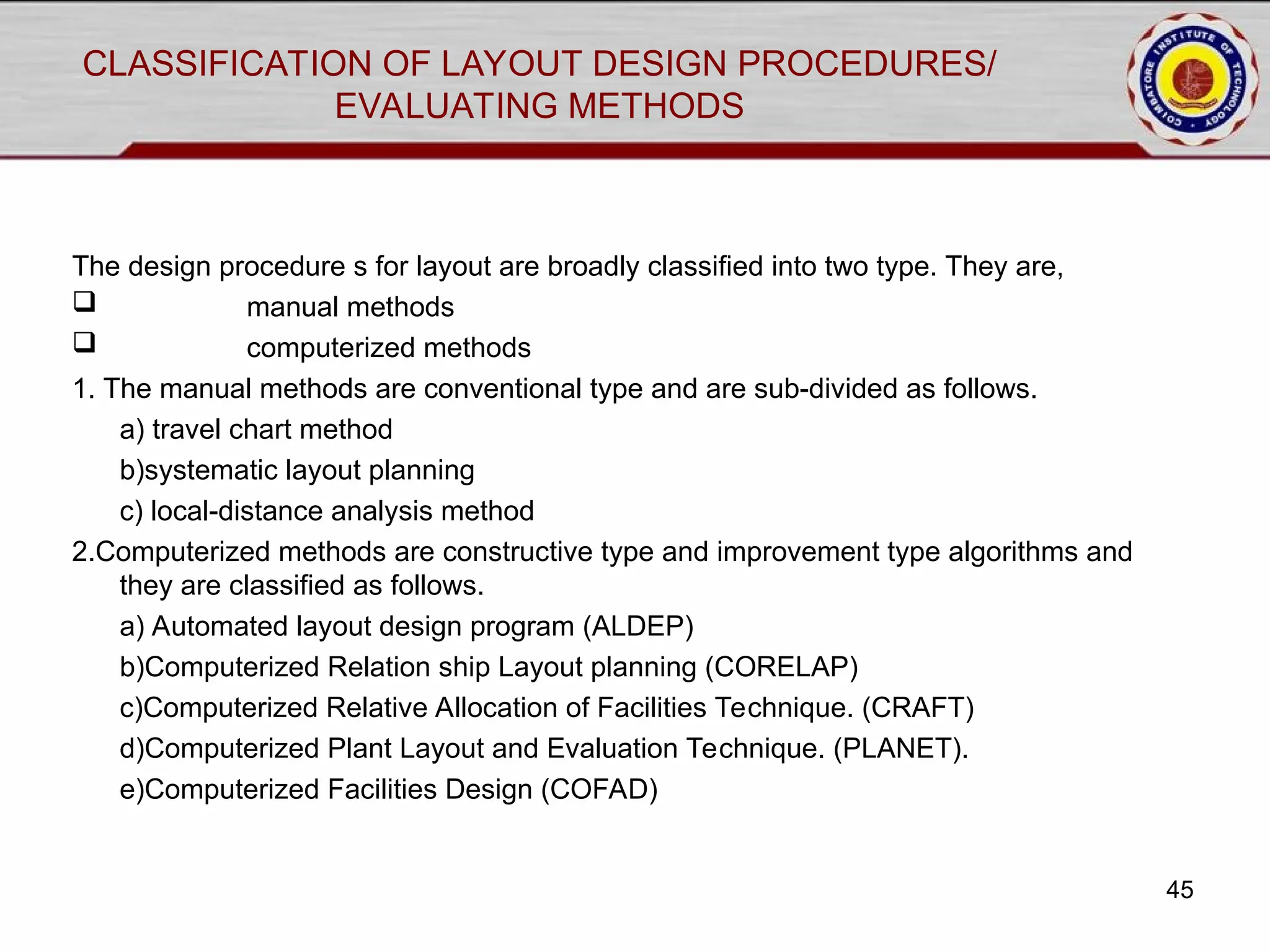 Plant layout and material handling sysytem | PPT