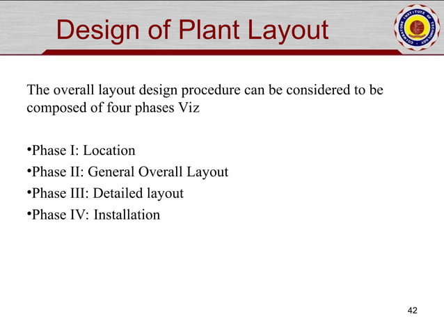 Plant layout and material handling sysytem | PPT