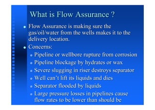 Flow Assurance in well bores and Pipelines | PDF