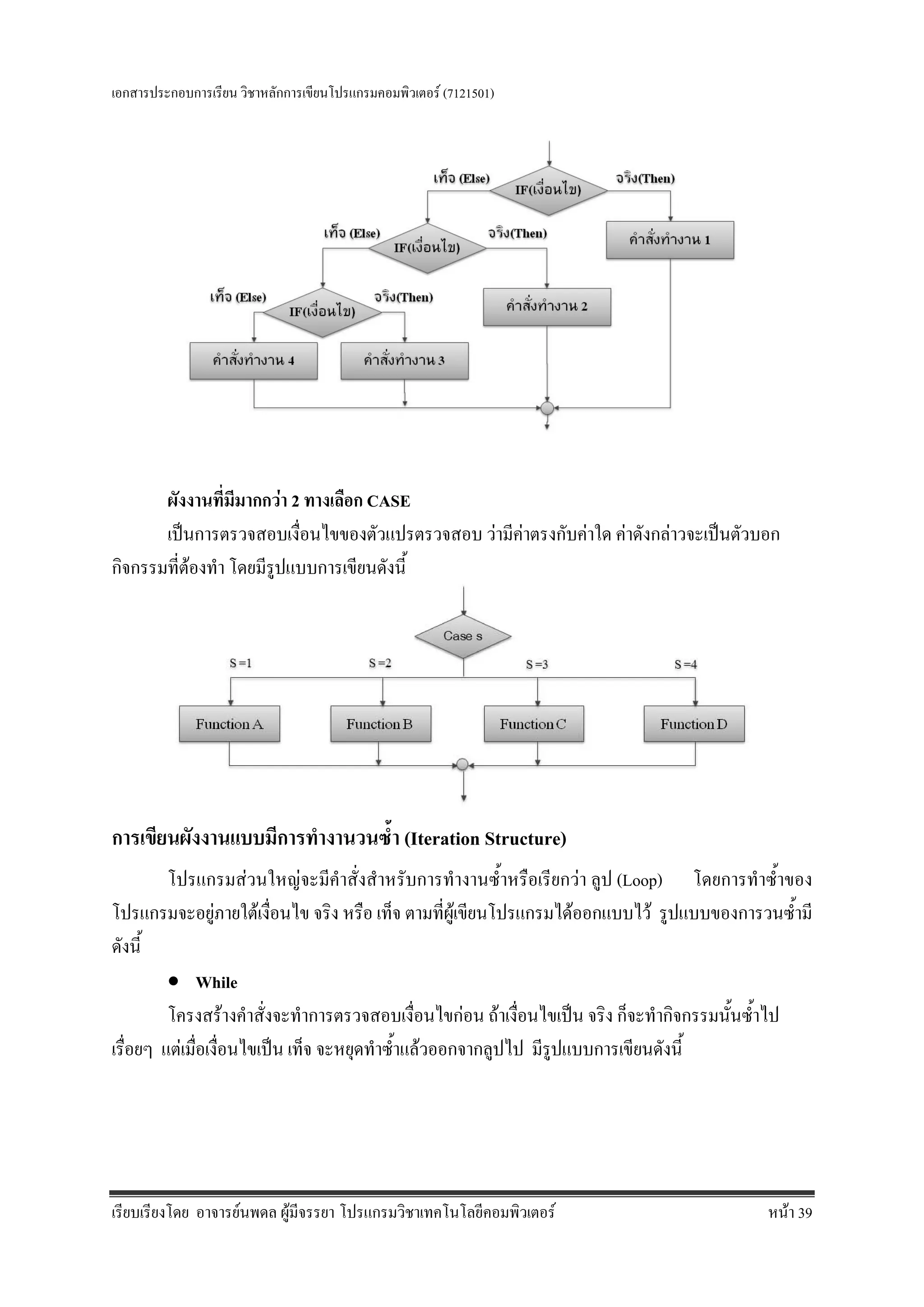 การเขียนผังงาน(Flowchart) | PDF
