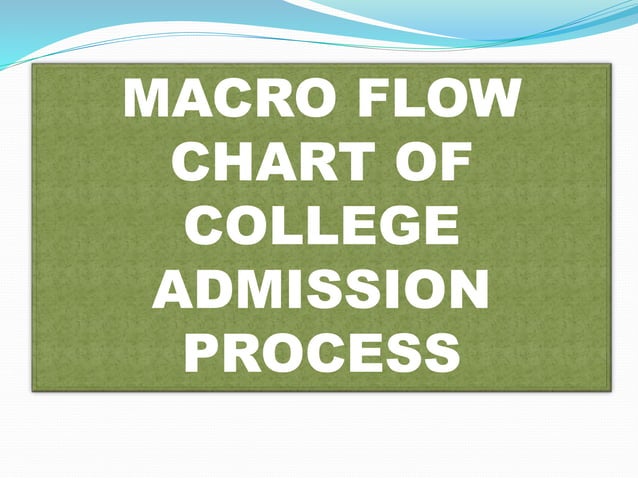 Flowchart of admission process in colleges | PPTX