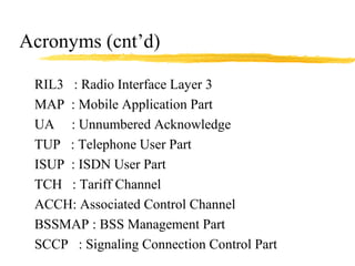 GSM - The Network Layer | PPT