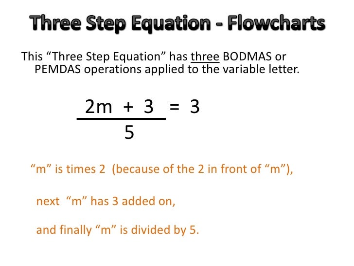 Three Step Equations Three Step Equations