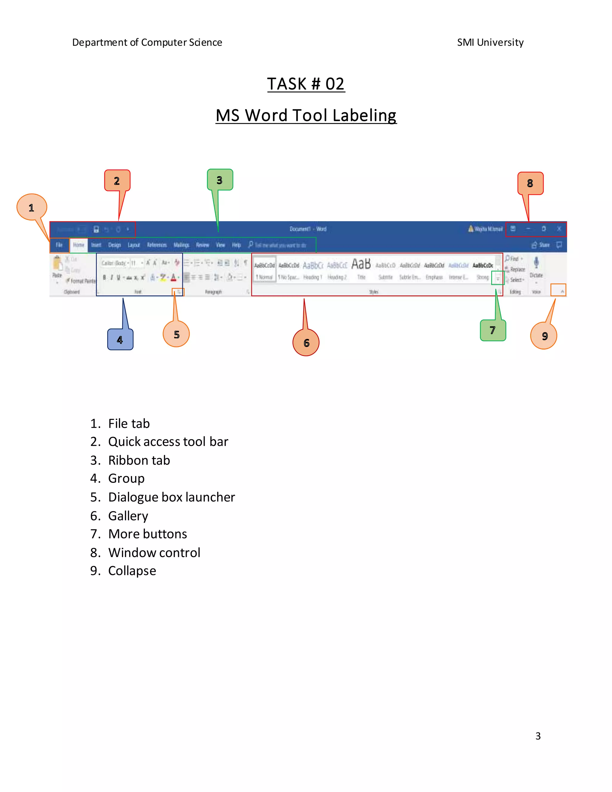 Flow chart and ms word tool labeling | DOCX