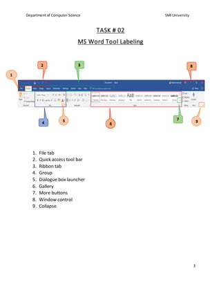 Flow chart and ms word tool labeling | DOCX