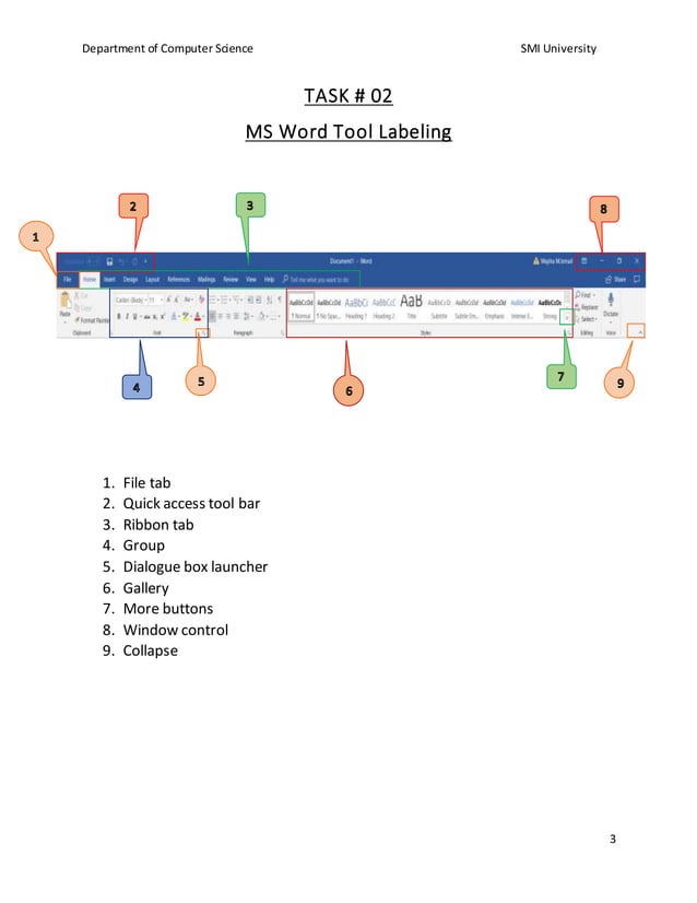 Flow chart and ms word tool labeling | PDF