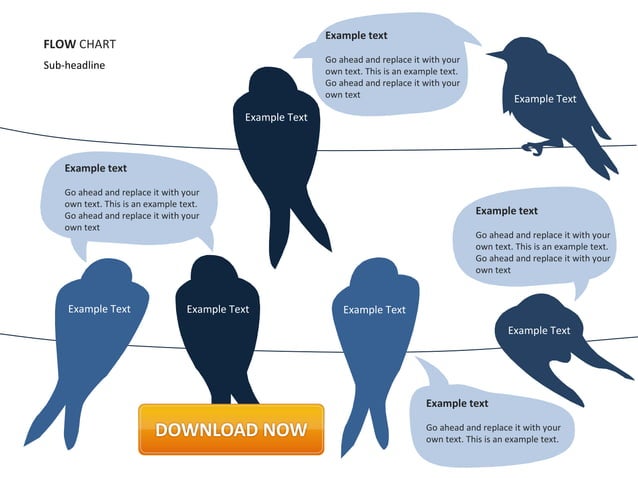 Flow Chart Birds - Animated by Slideshop | PPT