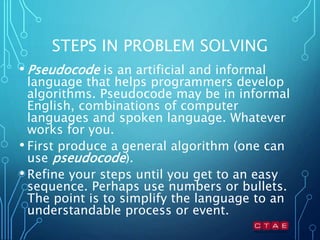 Flowcharting and Algorithms Presentation.ppt