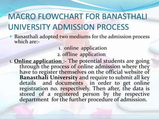 Flow charting on college admission process | PPTX