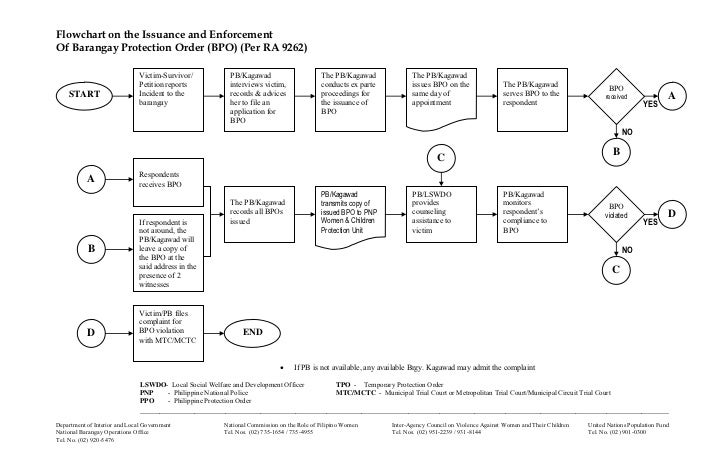 Flowchart in the Issuance of a Protection Order