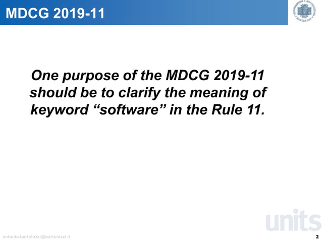 mdcg 2019 11 Decision steps for qualification of software as MDSW | PDF