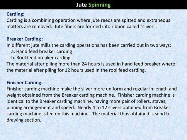 Flow chart of juteyarnmanufacturingprocess 140522095533-phpapp01 | PPTX