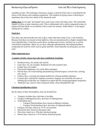 Flow chart of manufacturing of dyes | PDF