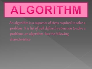 Flow chart and algorithm | PPT