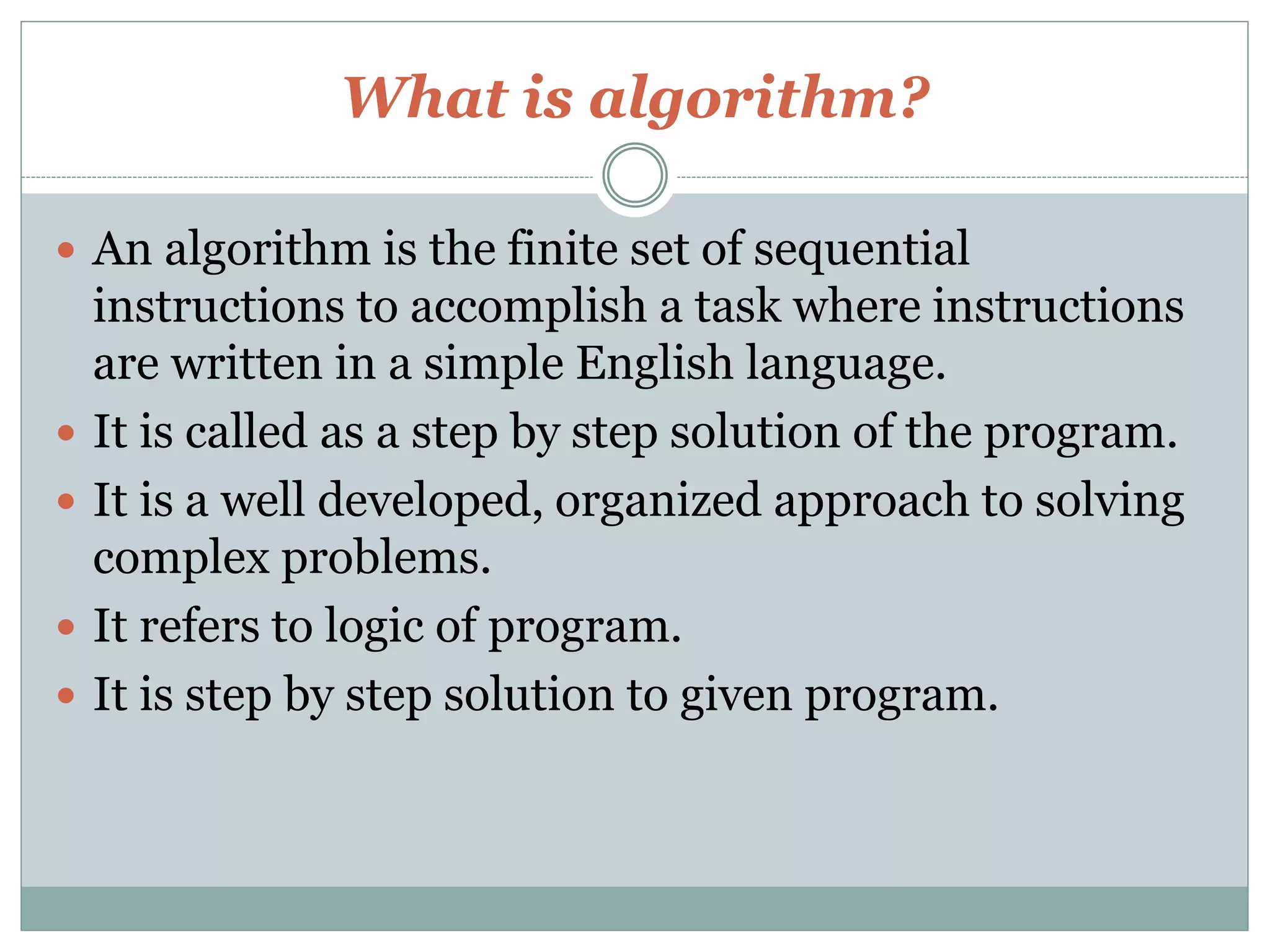 Flowcharts And Algorithms Pptx Programming Languages Computing