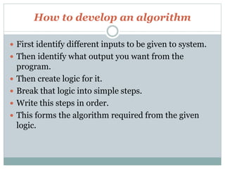 Flowcharts and algorithms | PPT