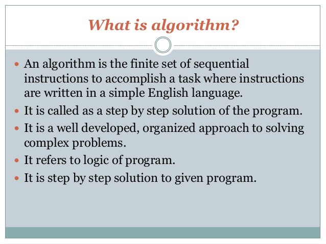 Flowcharts And Algorithms