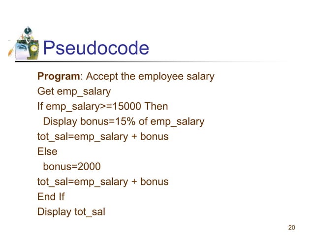 Flowcharts and pseudocodes | PPTX
