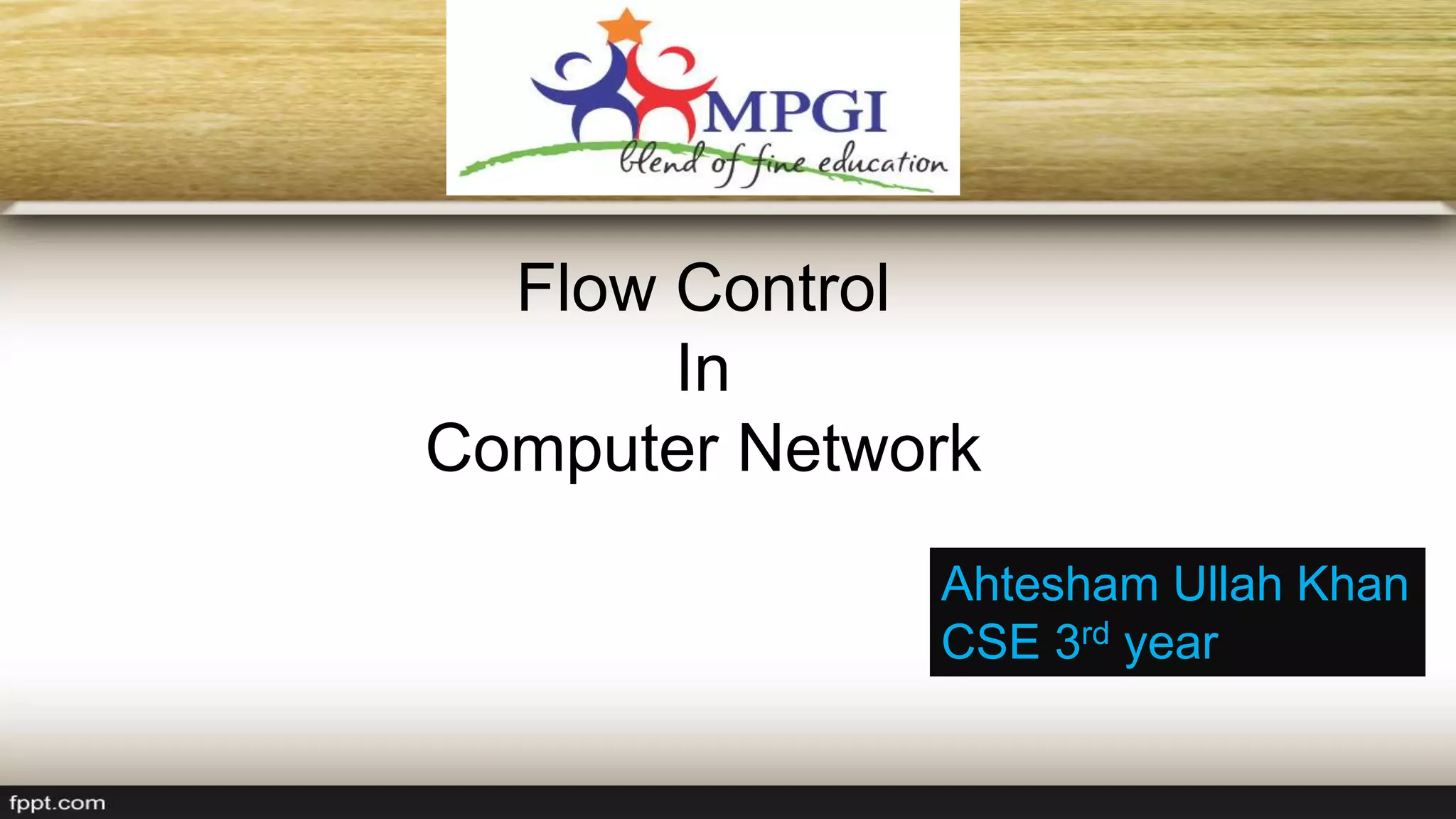 Flow control in Computer Network | PPTX