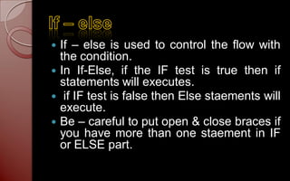 Flow control in c++ | PPT