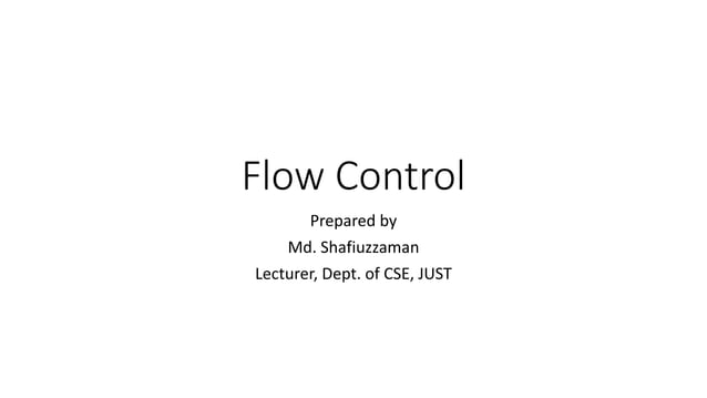 Flow control in Python | PPTX