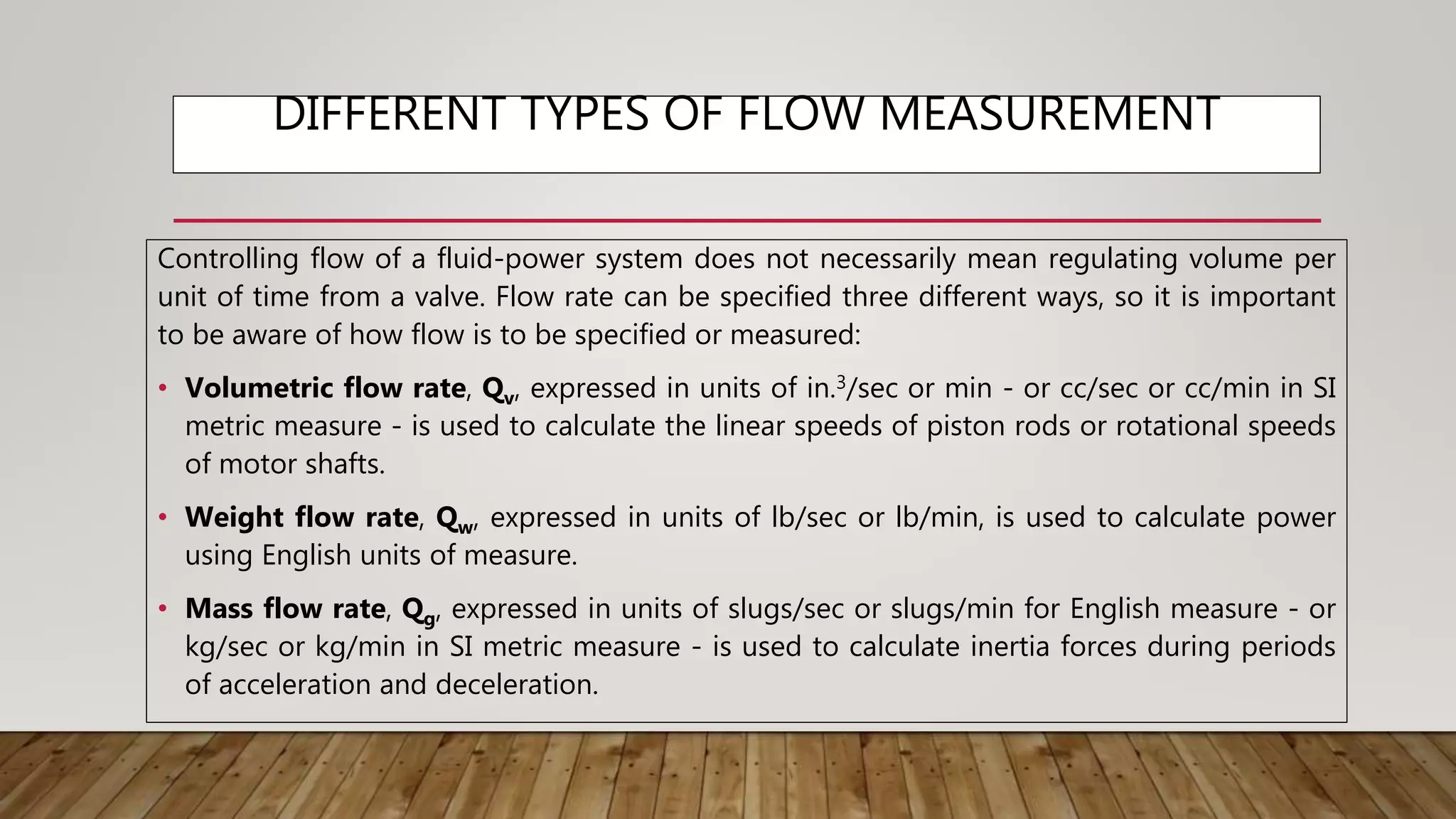 Flow control and measurement | PPT