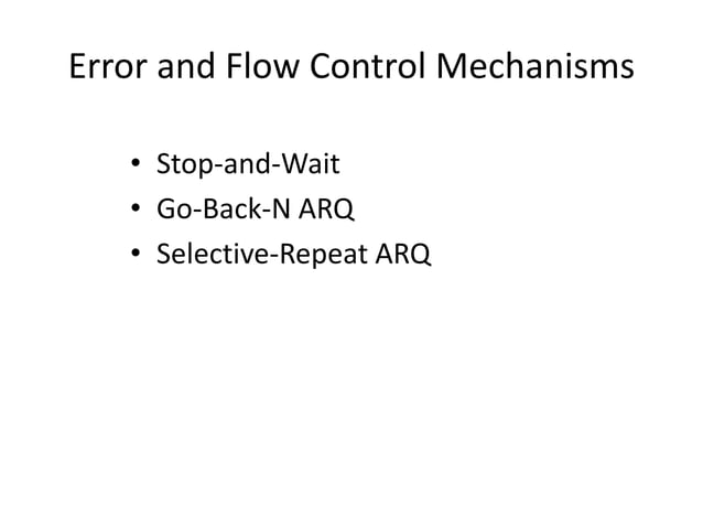 Flow control & error control | PPT