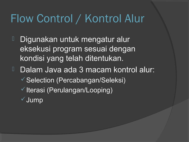 Flow control, exception handling array | PPT
