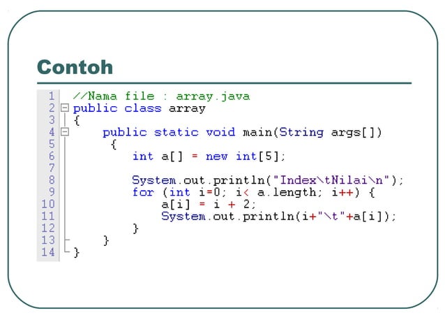 Flow control, exception handling array | PPT