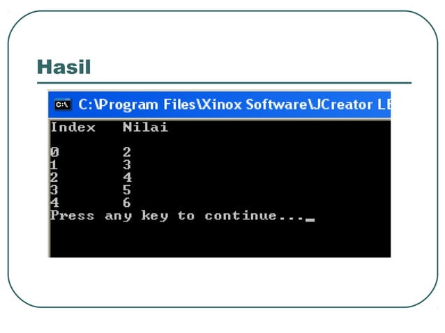 Flow control, exception handling array | PPT