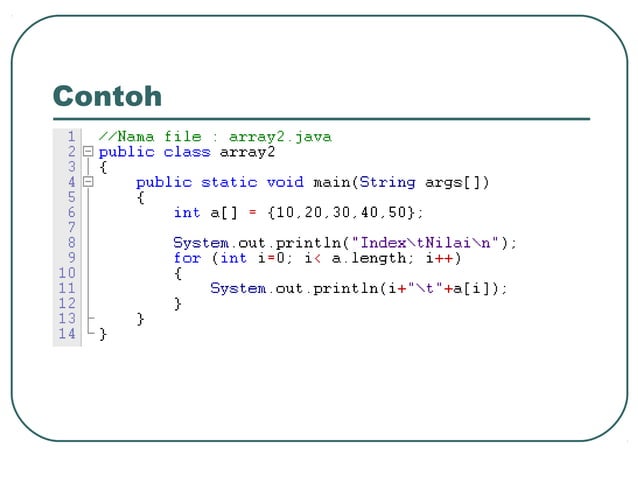 Flow control, exception handling array | PPT