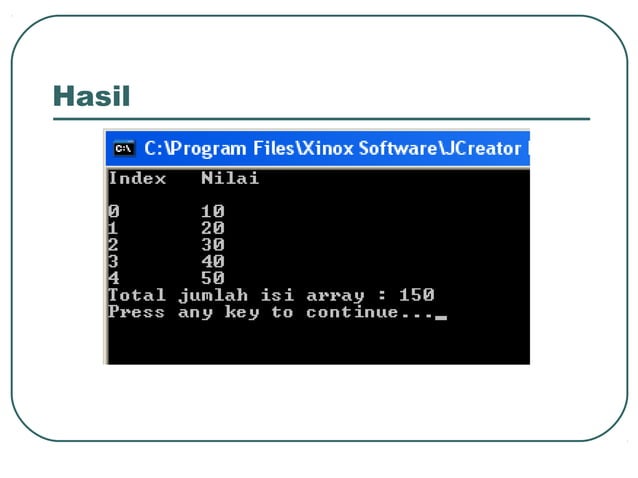 Flow control, exception handling array | PPT