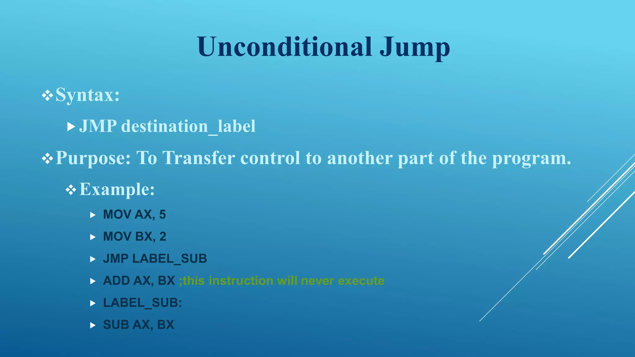 Flow control instructions | PPTX