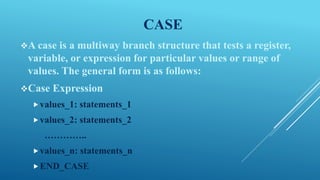 Flow control instructions | PPTX