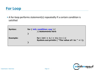 Session 07 - Flow Control Statements | PPTX