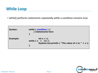 Session 07 - Flow Control Statements | PPTX