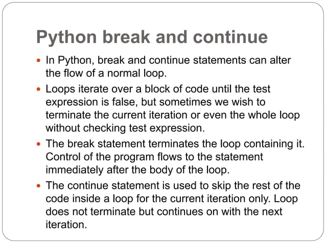 Types of Statements in Python Programming Language | PPTX