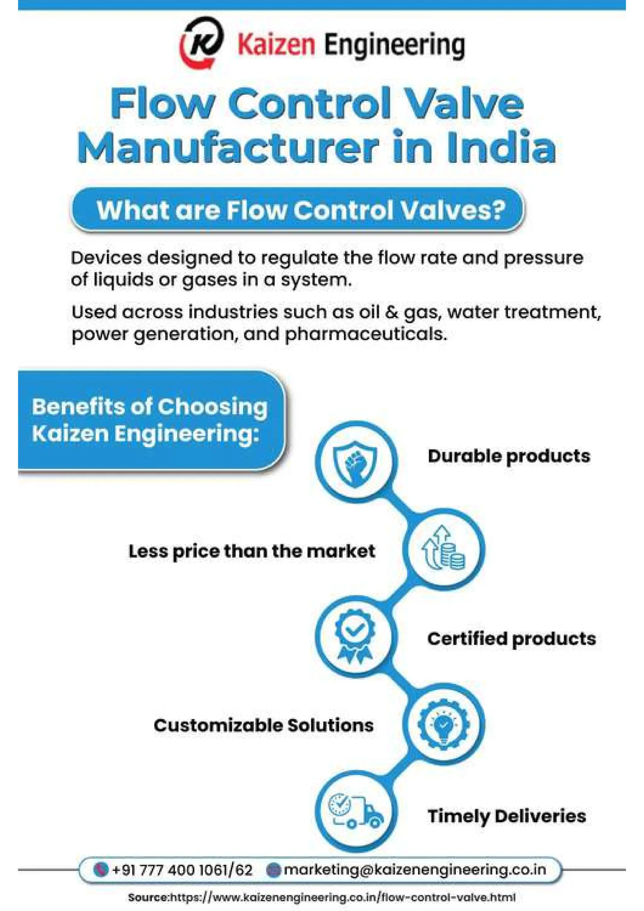 Flow control Valve Manufacturer in India- Kaizen Engineering Company | PDF