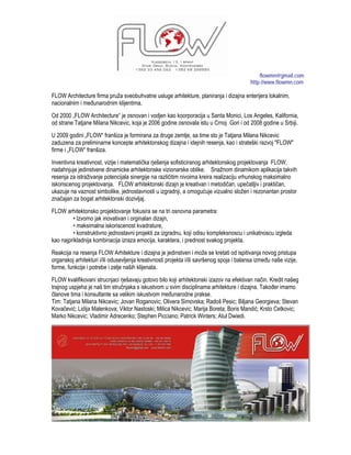 FLOW ARCHITECTURE CV IN MNE | PDF