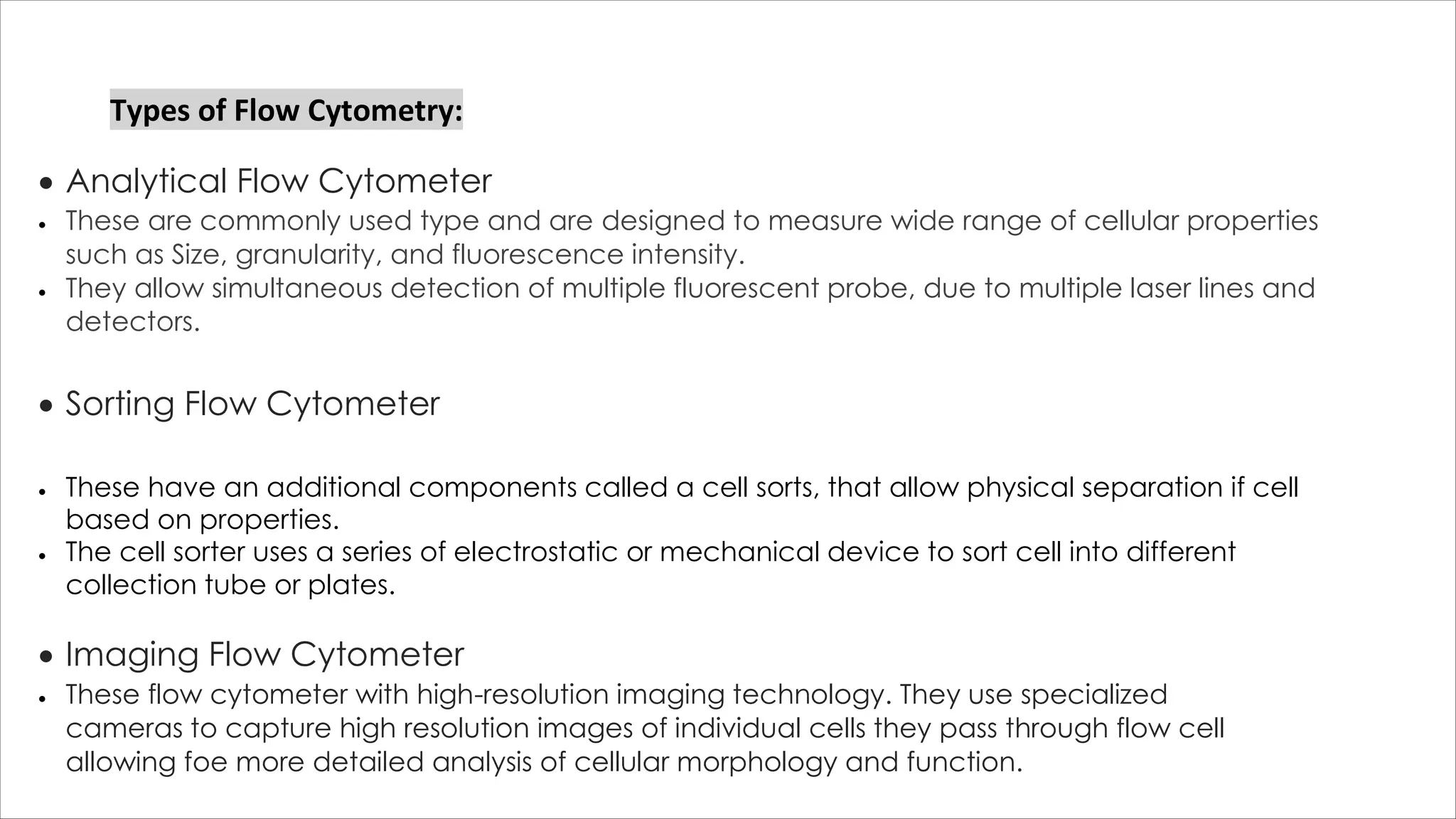 flow cytometer definition, principal, requirements procedure and ...