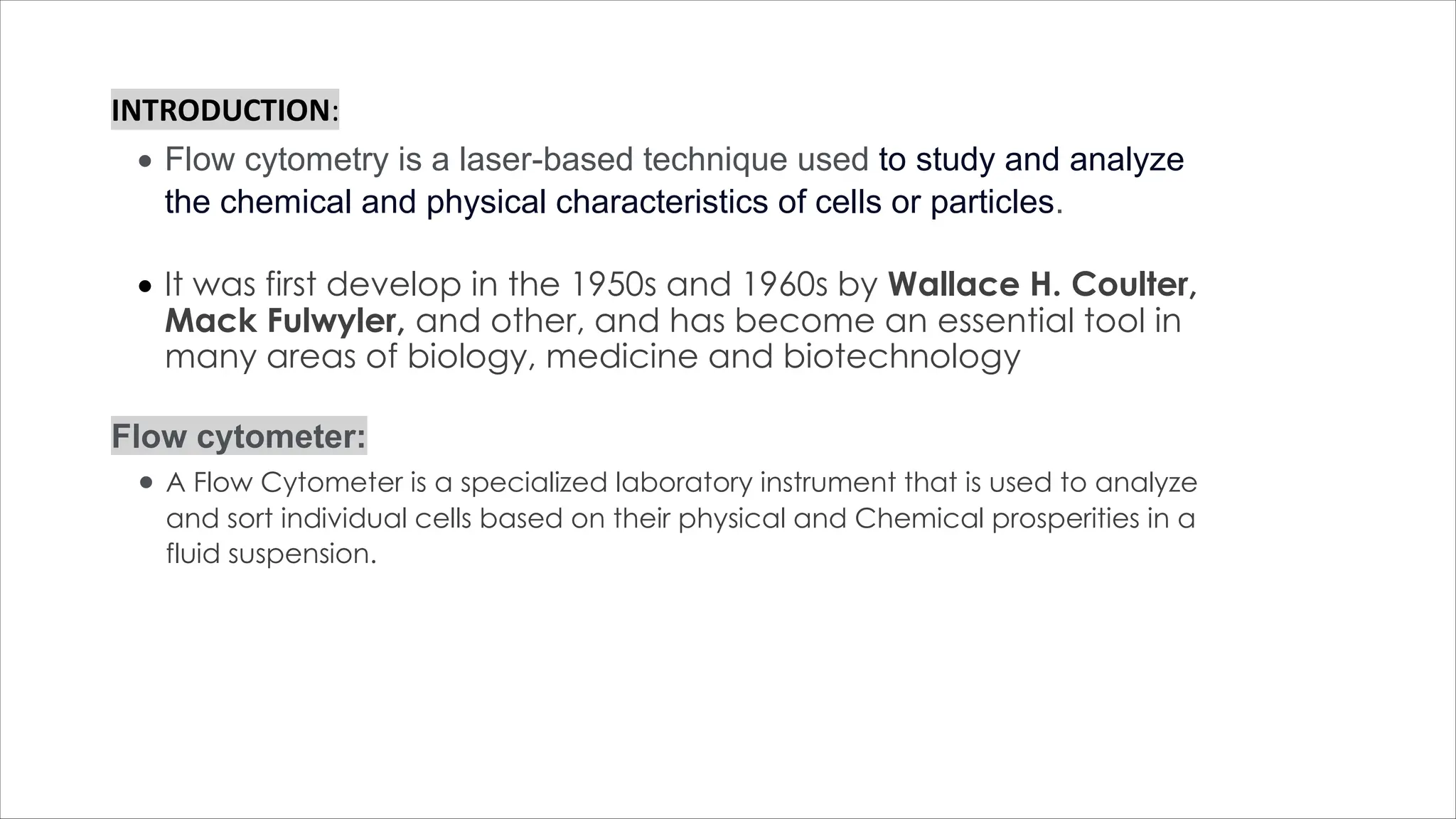 flow cytometer definition, principal, requirements procedure and ...