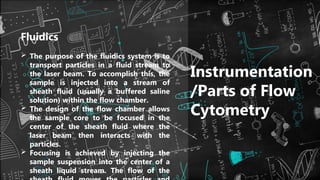 FLOW CYTOMETERYA laser beam illuminates the particles as they pass ...