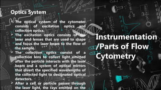 FLOW CYTOMETERYA laser beam illuminates the particles as they pass ...
