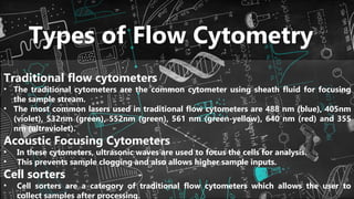 FLOW CYTOMETERYA laser beam illuminates the particles as they pass ...