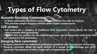 FLOW CYTOMETERYA laser beam illuminates the particles as they pass ...
