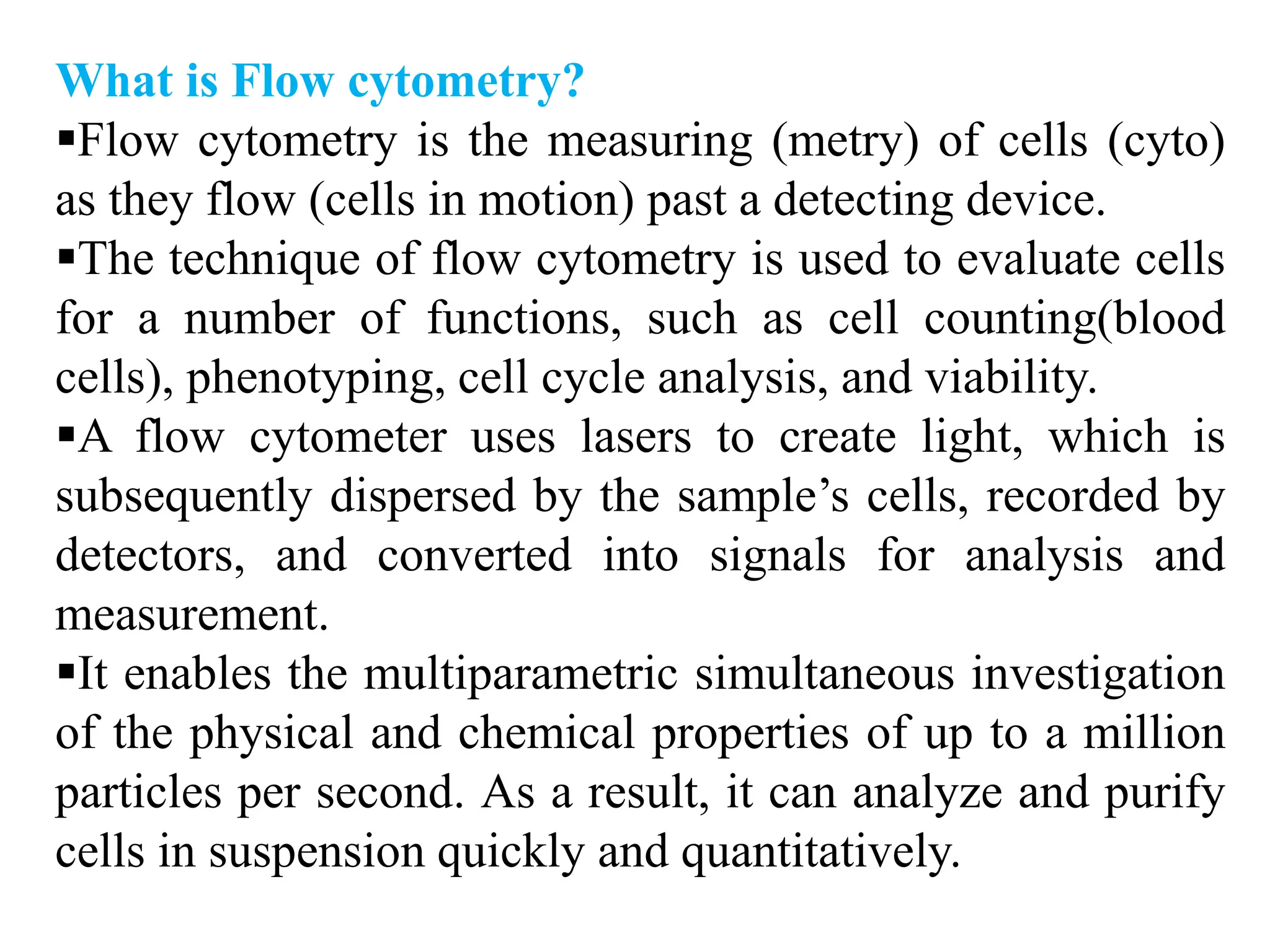 Flow Cytometry for sorting of cells.pptx