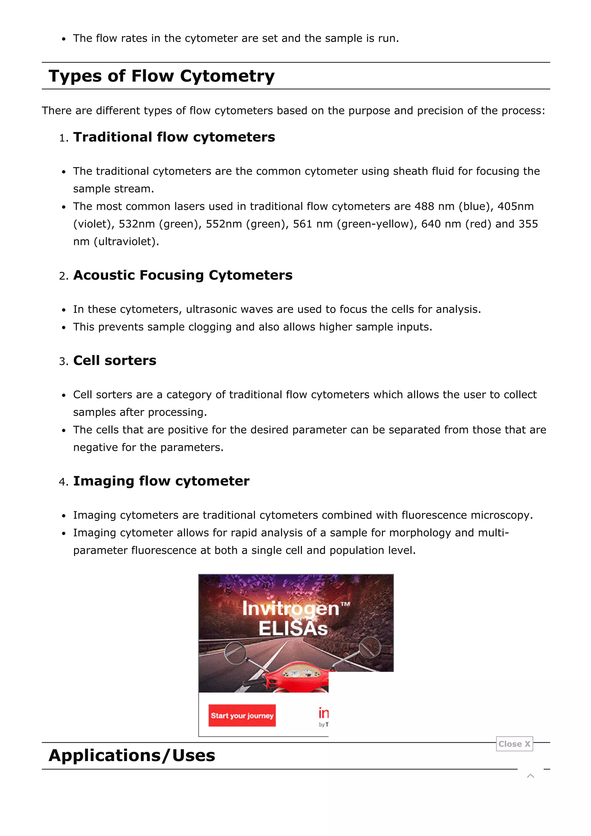 Flow cytometry definition, principle, parts, steps, types, uses | PDF