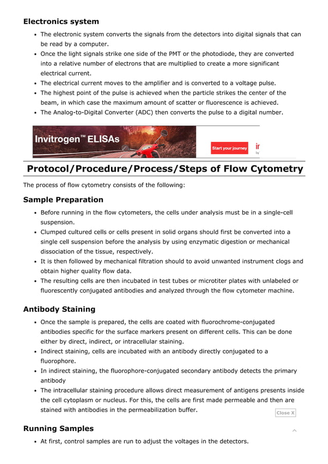 Flow cytometry definition, principle, parts, steps, types, uses | PDF ...
